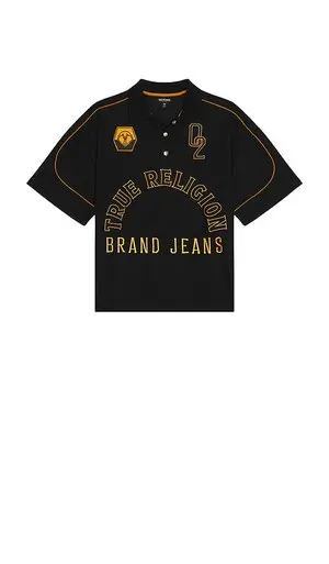 True Religion Multi Logo Oversized Polo In . Also