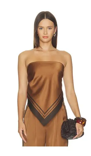 SEROYA Hark Satin Top In . Also - Multi