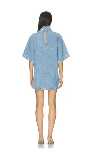 AGOLDE Kembra Denim Dress With Scarf Detail - Blue