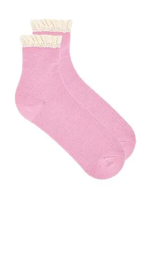 Free People Beloved Waffle Knit Ankle - Pink