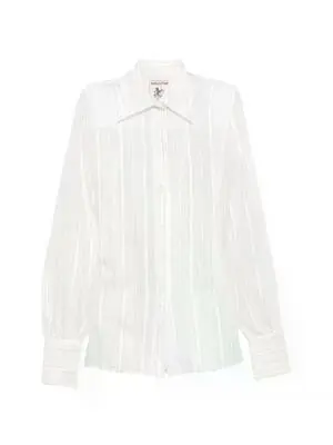 SEMICOUTURE Striped Tie-back Shirt - White