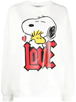 Philosophy Di Lorenzo Serafini Snoopy Love Cotton Sweatshirt - White