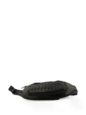 Bottega Veneta Intrecciato Leather Belt Bag - Black