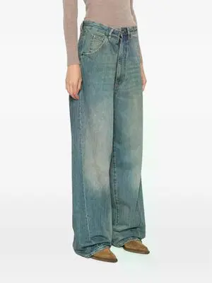DARKPARK Asymmetric-waist Jeans