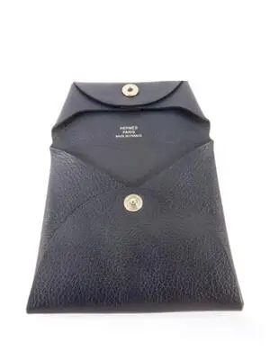 Hermès Bastia Evercolor Leather Card Case - Blue