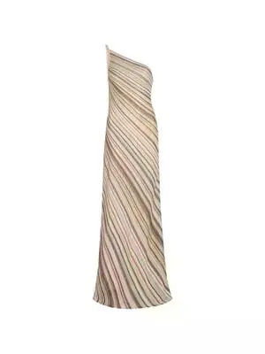 Missoni One-shoulder Striped Maxi Dress - Neutrals