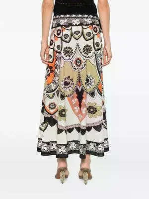 La DoubleJ Graphic-print Wrap Skirt