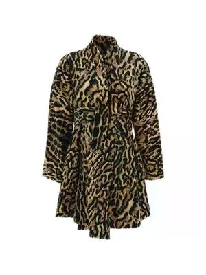 IRIE' Leopard-print Belted Coat - Neutrals