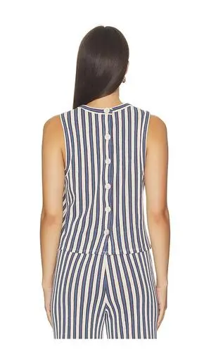 Veronica Beard Sleeveless Striped Knit Top