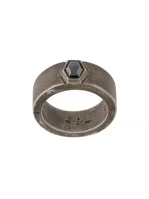 PARTS OF FOUR Sistema Ring With Hex Diamond - Metallic