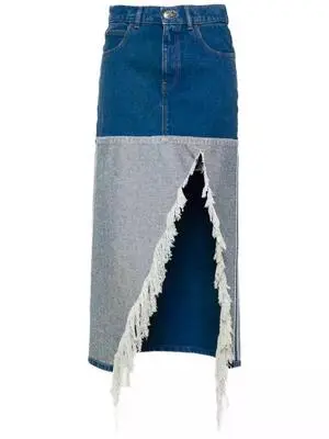 Marni Organic Cotton Denim Skirt - Blue