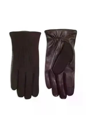 Nn07 Gathered Detail Gloves - Brown