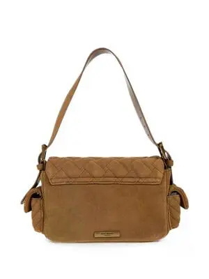 Kurt Geiger Kensington Quilted Suede Shoulder Bag
