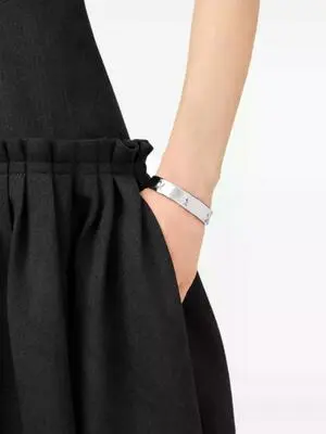 AMI Paris Brass Bracelet With Hammered De Coeur