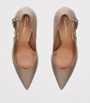 Santoni Patent Leather Audrey Pumps 10