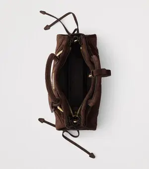 Prada Mini Suede Bonnie Top-handle Bag