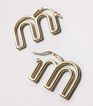 Miu Miu M Logo Earrings
