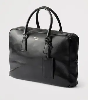 Prada Leather Logo Briefcase