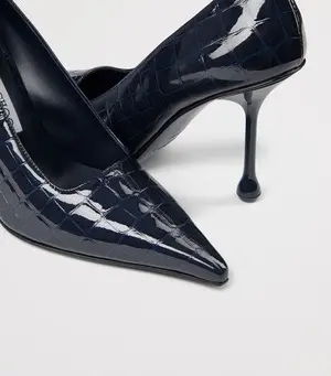 JIMMY CHOO Ixia 95 Croc-embossed Leather Pumps