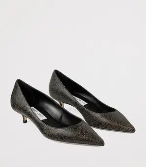 JIMMY CHOO Amelia 35 Crackled Leather Pumps