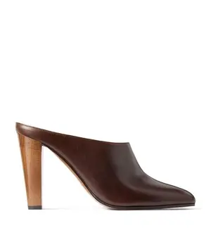 Ralph Lauren Leather Ashtyn Mules 95 - Brown