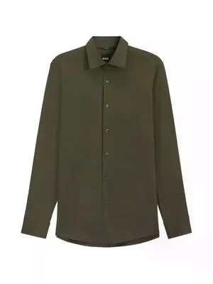 BOSS Long-sleeve Button-down Shirt - Green