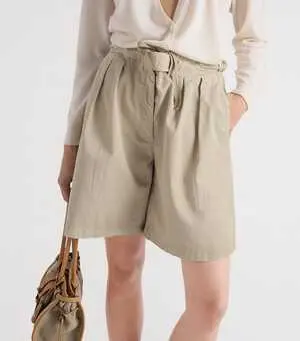 Prada Cotton Gabardine Shorts