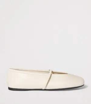 Miu Miu Nappa Leather Mary Jane Ballet Flats