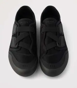 Prada Leather-mesh Speedrock Sneakers
