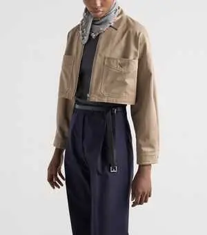 Prada Cotton Cropped Blouson Jacket