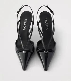 Prada Brushed Leather Slingback Pumps 75