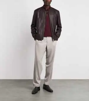 Canali Virgin Wool-cashmere Quarter-zip Sweater