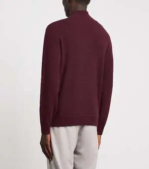 Canali Virgin Wool-cashmere Quarter-zip Sweater