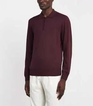 Canali Wool Quarter-zip Polo Sweater