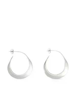 LEMAIRE Drop Hoop Earrings - Silver
