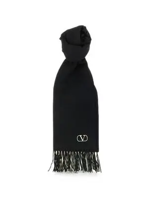 Valentino Garavani Wool Scarf With Vlogo Embroidery