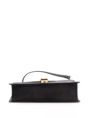 Gucci Sylvie Printed Leather Small Shoulder Bag - Black