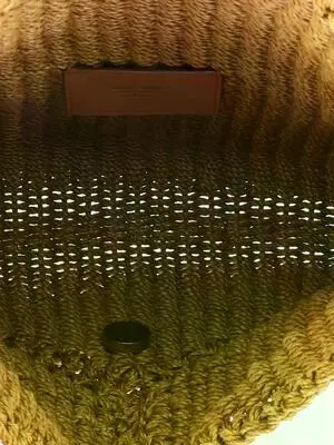 Saint Laurent Cassandre Envelope Raffia Large Clutch Bag