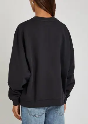 ANINE BING Miles Cotton Logo Sweatshirt