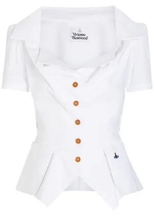 VIVIENNE WESTWOOD Monday Tailored Cotton-poplin Shirt - White