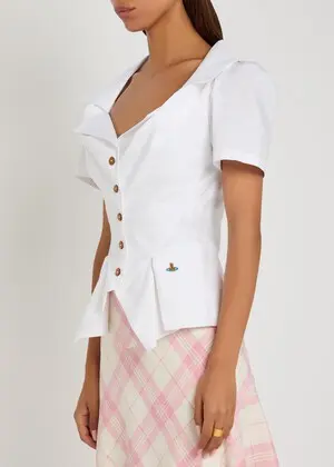 VIVIENNE WESTWOOD Tailored Cotton Poplin Shirt - White