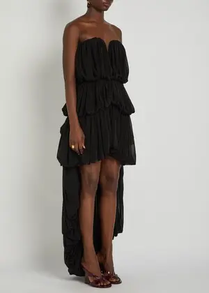 Ronny Kobo Aly Gathered Tissue Jersey Mini Dress