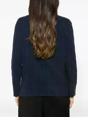 Marella Cable-knit Mock-neck Sweater