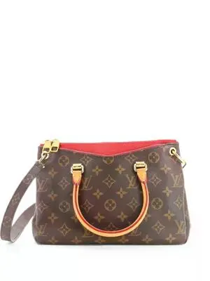 LOUIS VUITTON Pallas Tote Monogram Canvas With Leather Bb Shoulder Bag - Brown