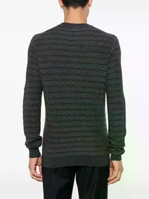 Emporio Armani Textured-knit Crew-neck Sweater
