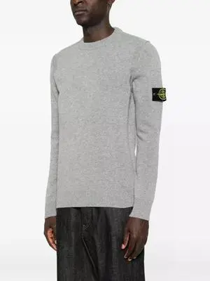Stone Island Logo-patch Sweater - Grey