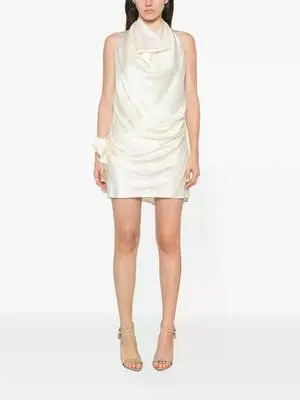 Arcina Ori Rosa Draped Halterneck Mini Dress