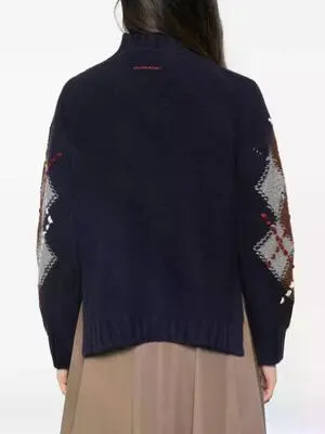 ERMANNO FIRENZE Argyle Knit High Neck