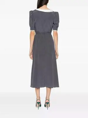 Alessandra Rich Polka Dot Midi Dress