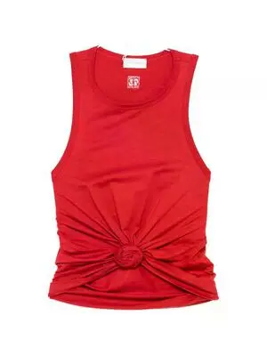 Magda Butrym Cropped Rosette Top - Red